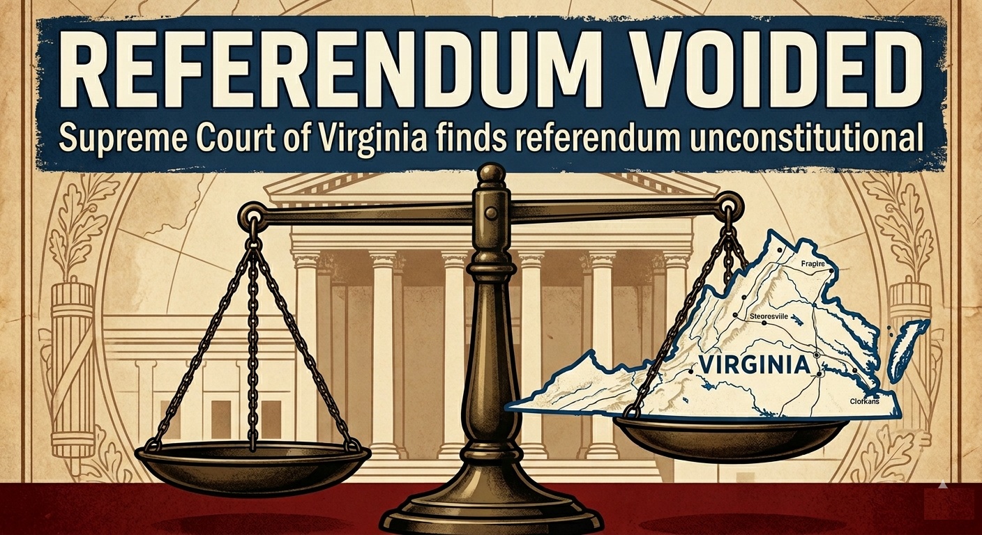 Virginia Supreme Court: Redistricting Referendum Unconstitutional